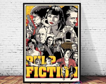 Pulp Fiction Movie Poster - Etsy