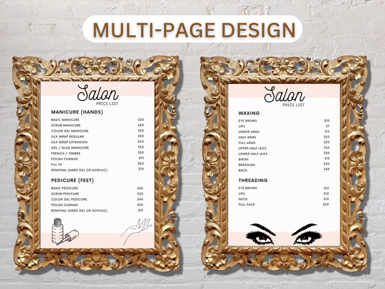 PRICE LIST TEMPLATE Editable Sign for Small Business Price - Etsy