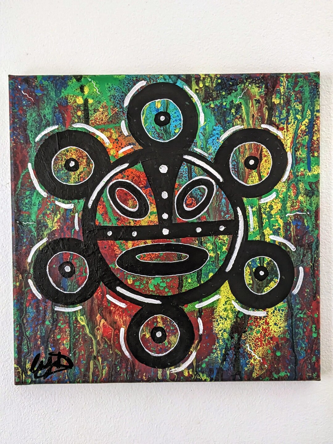 Taino Sun God of Jayuya Petroglyphs Graffiti Abstract Puerto Rican ...