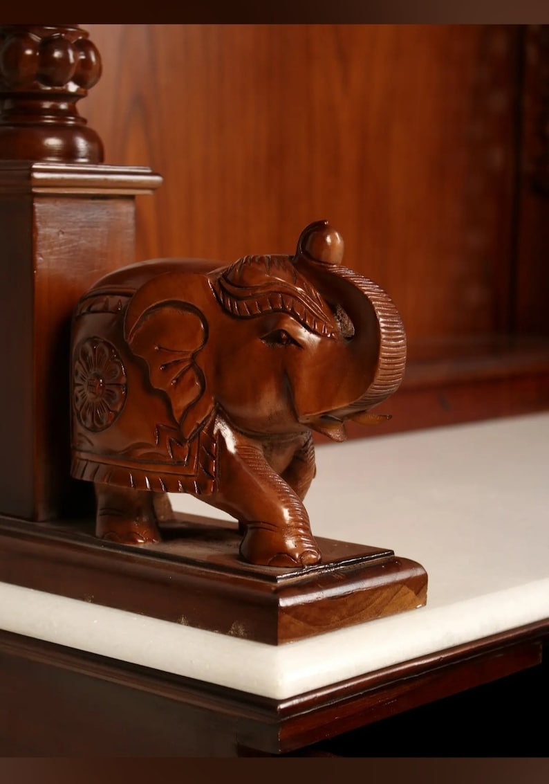 Wooden Temple 55 H, 40 W, 18 D Large Solid Teakwood Handcrafted Hindu ...