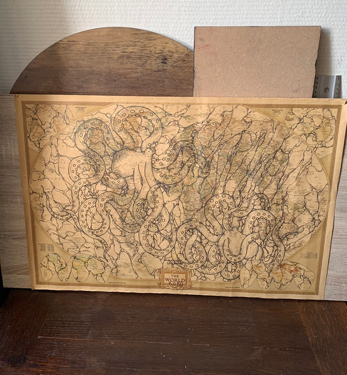 Kraken World Map - Etsy