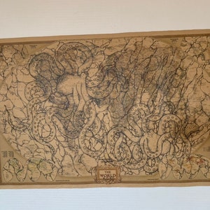 Kraken World Map - Etsy