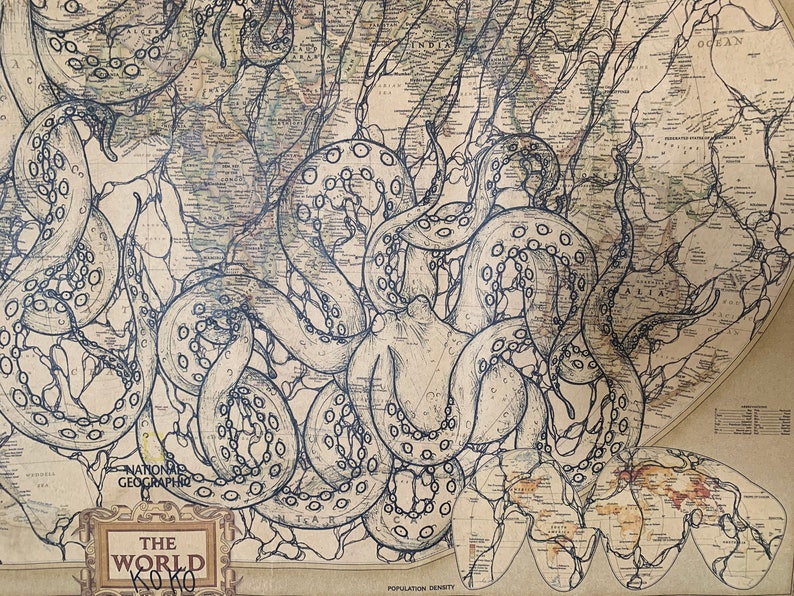 Kraken World Map - Etsy