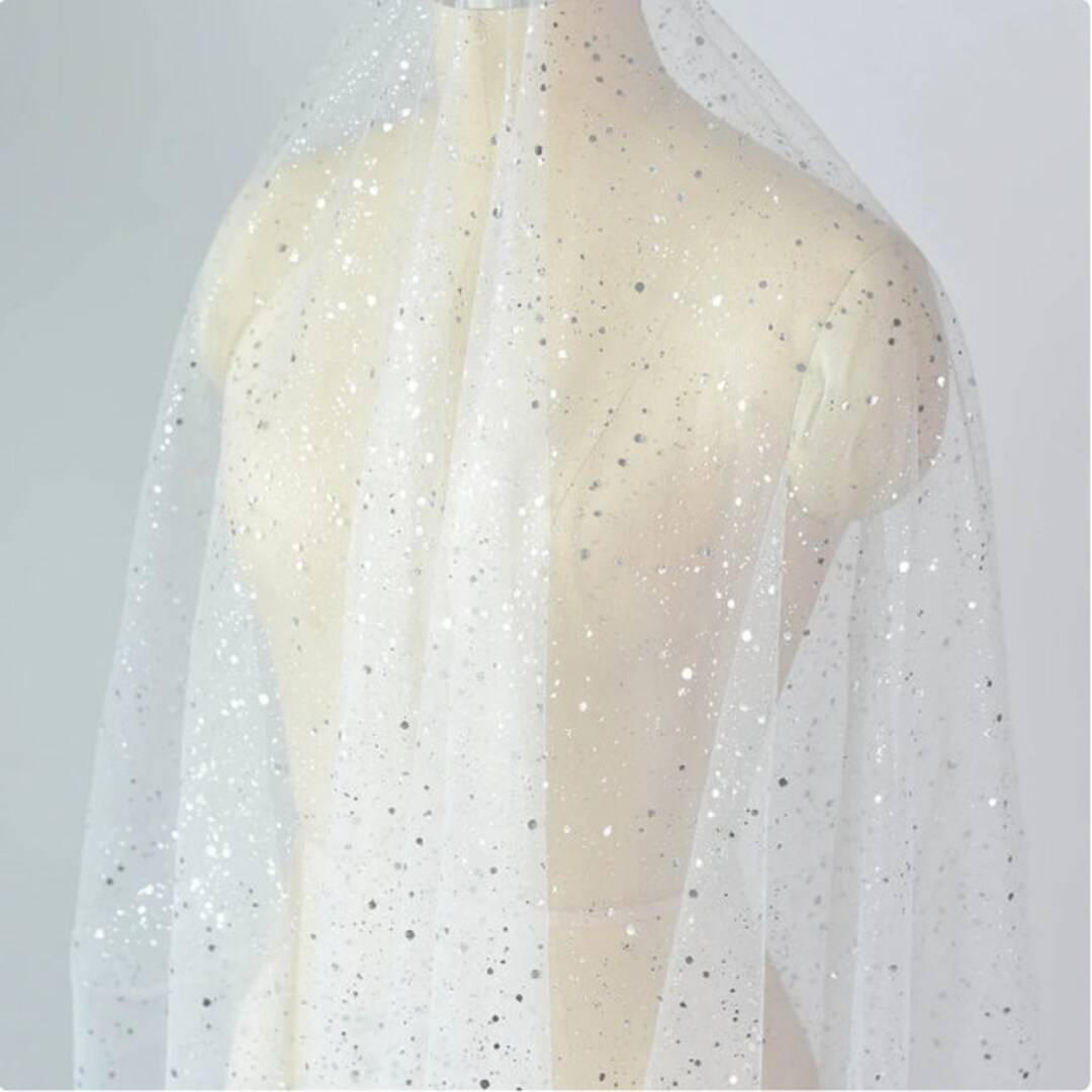 Glitter Tulle in Solid Color, Sparkling Tulle for Wedding Veil and ...