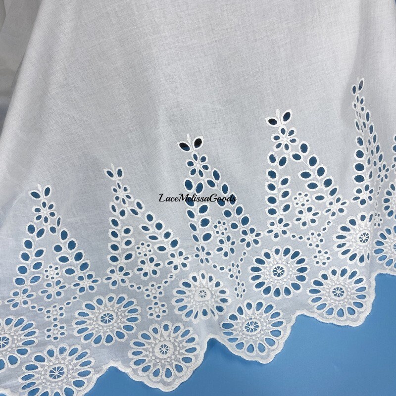 Embroidered Cotton Fabric - Etsy