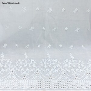 10 Style Eyelet Cotton Fabric, Floral Leaf Pattern Embroidery Cotton ...