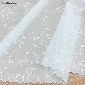 10 Style Eyelet Cotton Fabric, Floral Leaf Pattern Embroidery Cotton ...