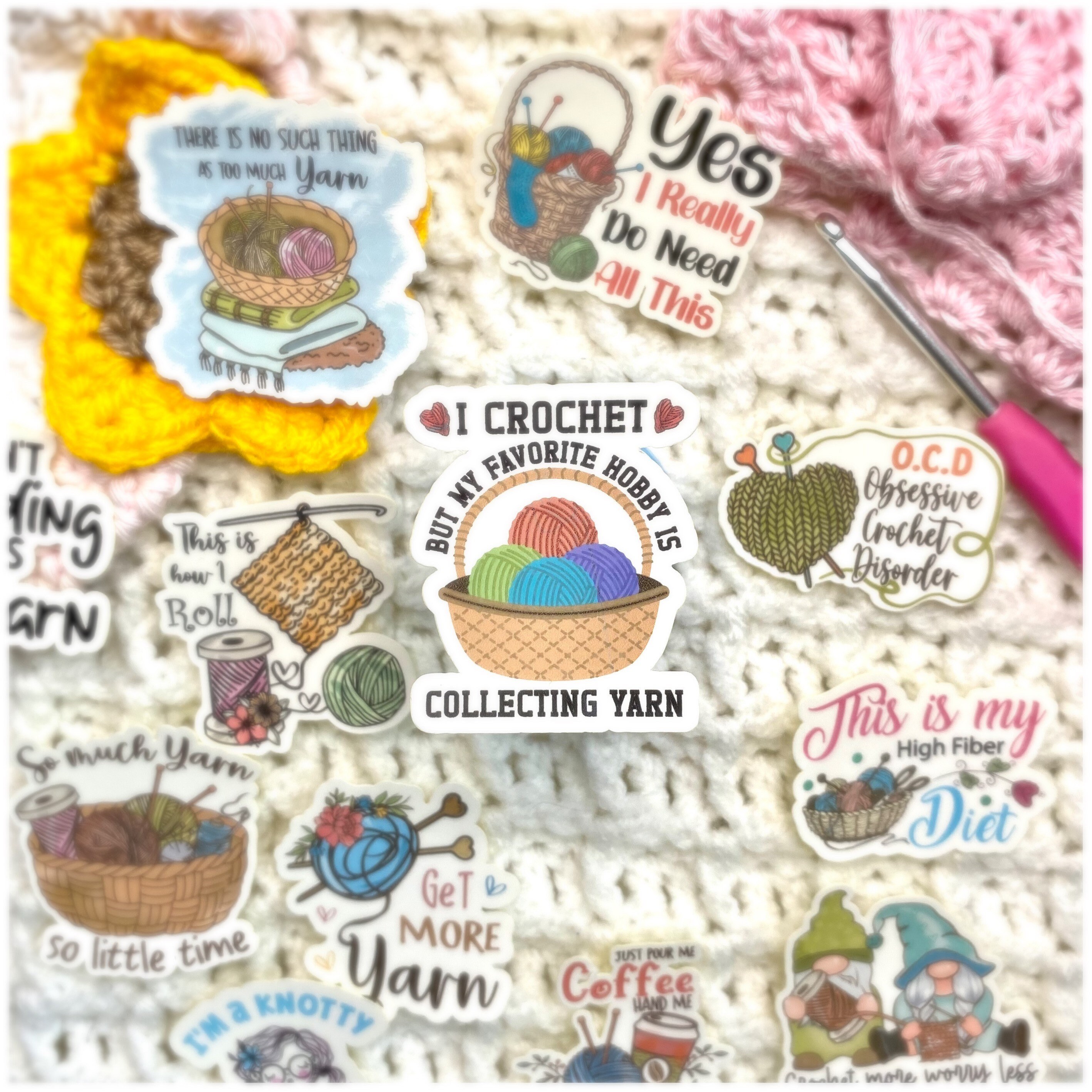 Crochet Sticker Set. Crochet Pattern Crochet Blanket Crochet - Etsy UK