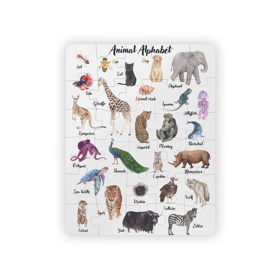 Animal Alphabet Kids Puzzle, 30-piece - Educational Toy, Birthday Gift ...