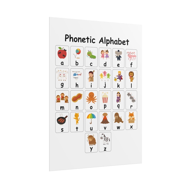 Printable Poster, Phonetic Alphabet Chart, Ants on the Apple Song, A to ...