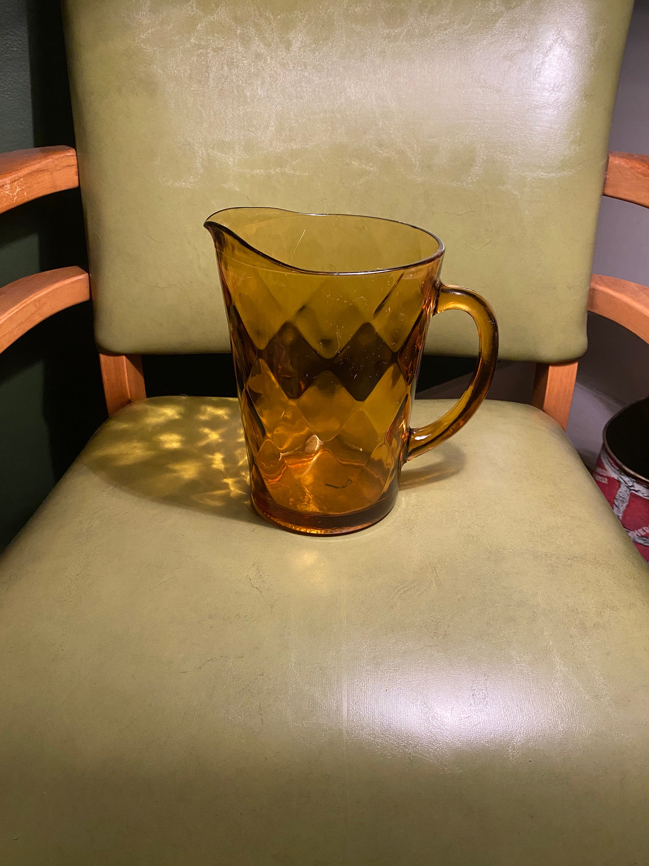 Vintage Glass Pitcher - Etsy