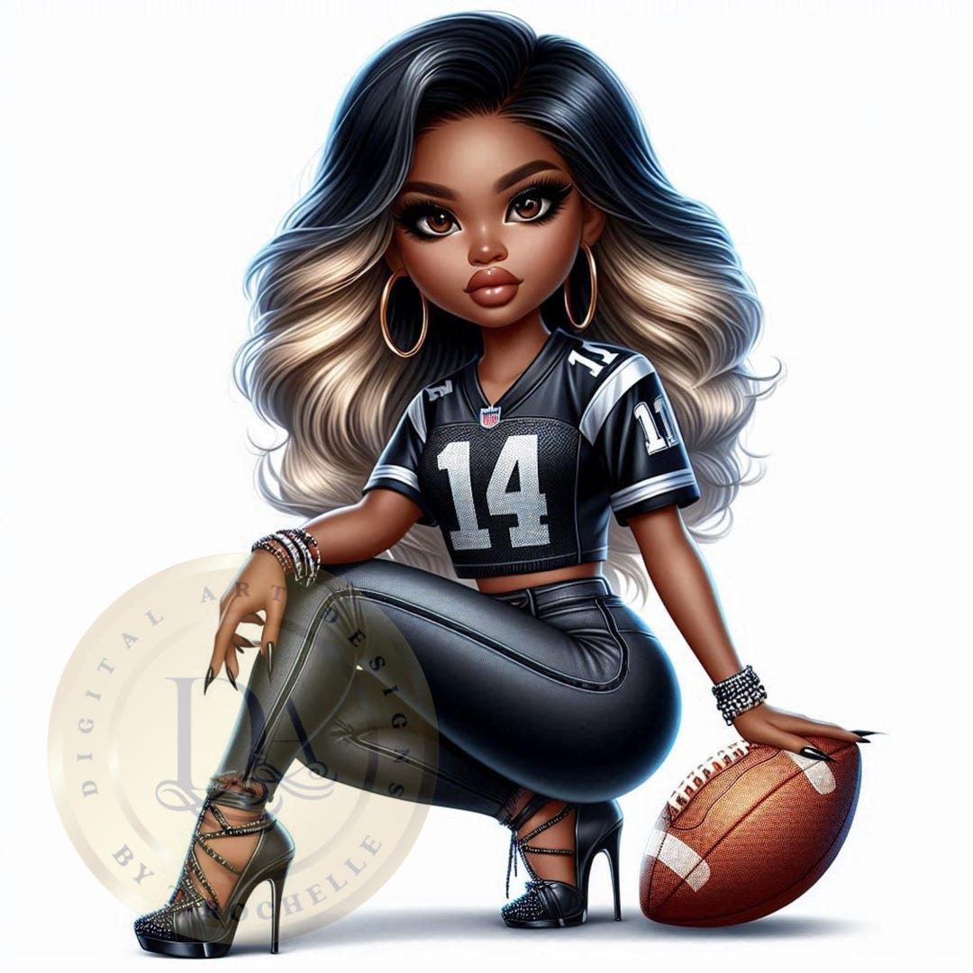 Football Woman PNG | Game Day Glam Graphic (digital Download) - Etsy