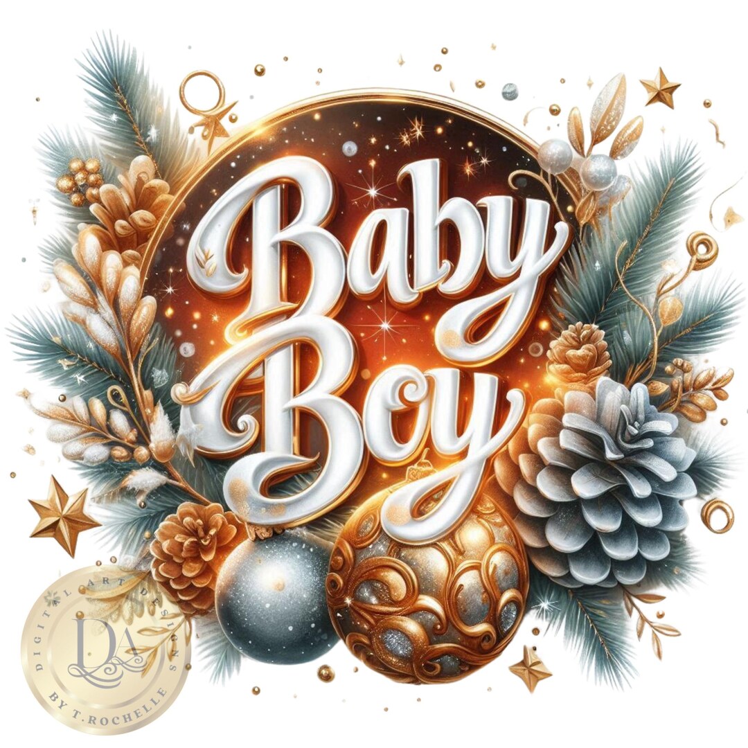 Baby Boy Christmas Clipart Design PNG || Christmas Decor || Ornament ...