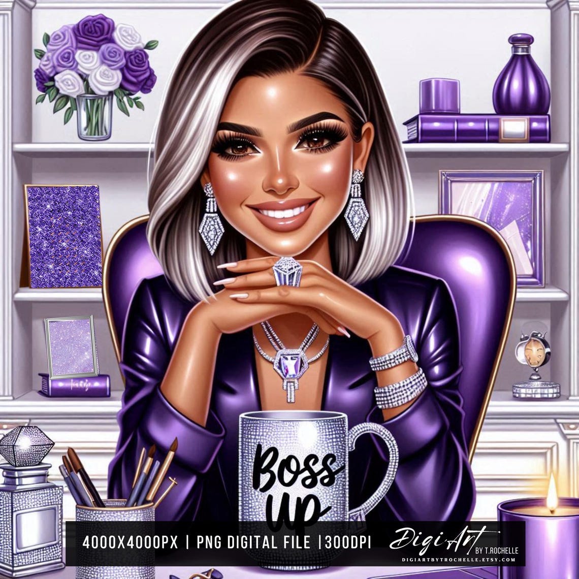 Boss up Digital Art | Glam Woman PNG (digital Download) - Etsy