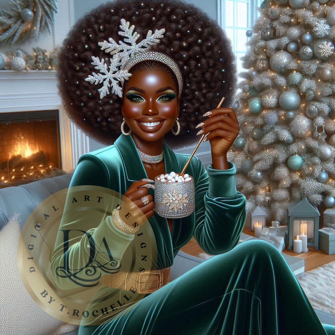 Elegant Holiday Diva || Glam Holiday || Fashion Xmas Chic || Printable ...