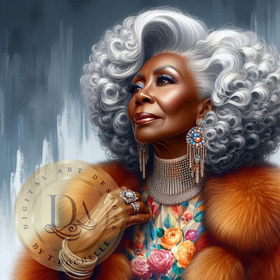 Elegant Woman Portrait Art | Regal Fashion Illustration (digital ...