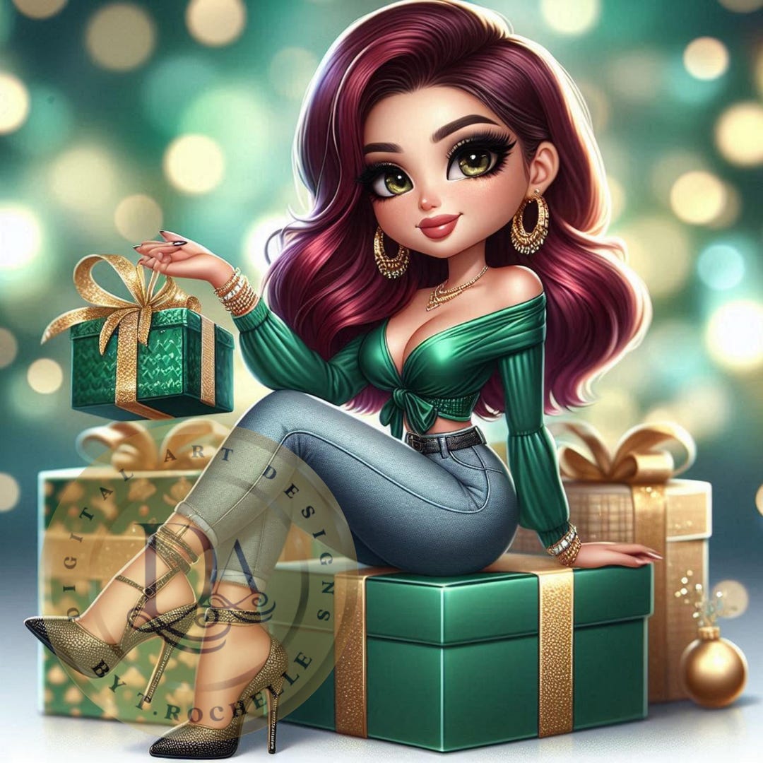 Christmas Diva || Glam Holiday || Fashion Xmas Chic || Printable ...