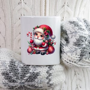 Cute Christmas Santa Claus Clipart Holiday PNG, Christmas Digital ...