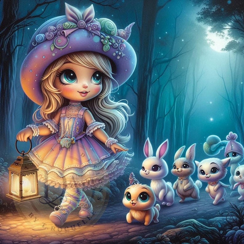 Custom AI Art for Little Girls Made-to-order Personalized One-of-a-kind ...