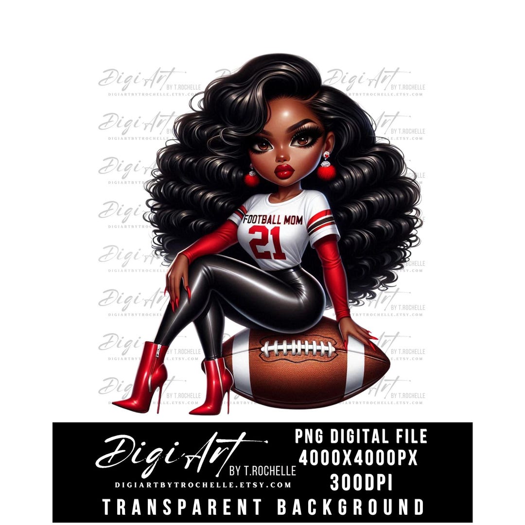 Football Diva PNG | Game Day Glam Clipart | Sporty Glam Football ...