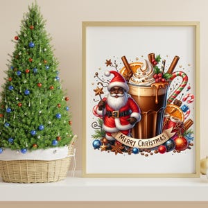 Santa Claus Christmas Drink Clipart Holiday PNG, Holiday Drink ...