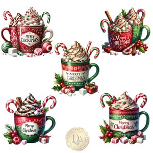 Christmas Hot Cocoa Clipart PNG || Gift Illustrations || Sublimation ...