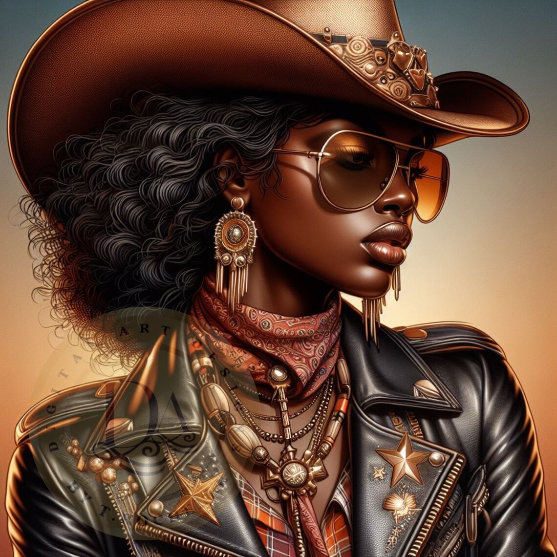 Stylish Cowgirl PNG | Bold Western Woman Art (digital Download) - Etsy