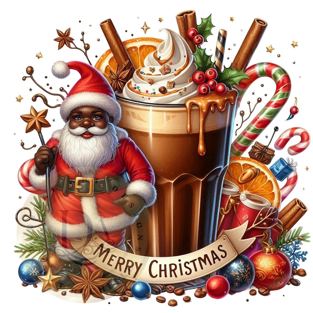 Santa Claus Christmas Drink Clipart Holiday PNG, Holiday Drink ...