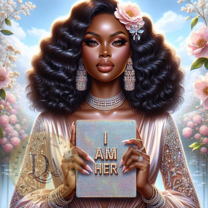 I AM HER Digital Art PNG || Inspirational || Digital Download || Wall ...
