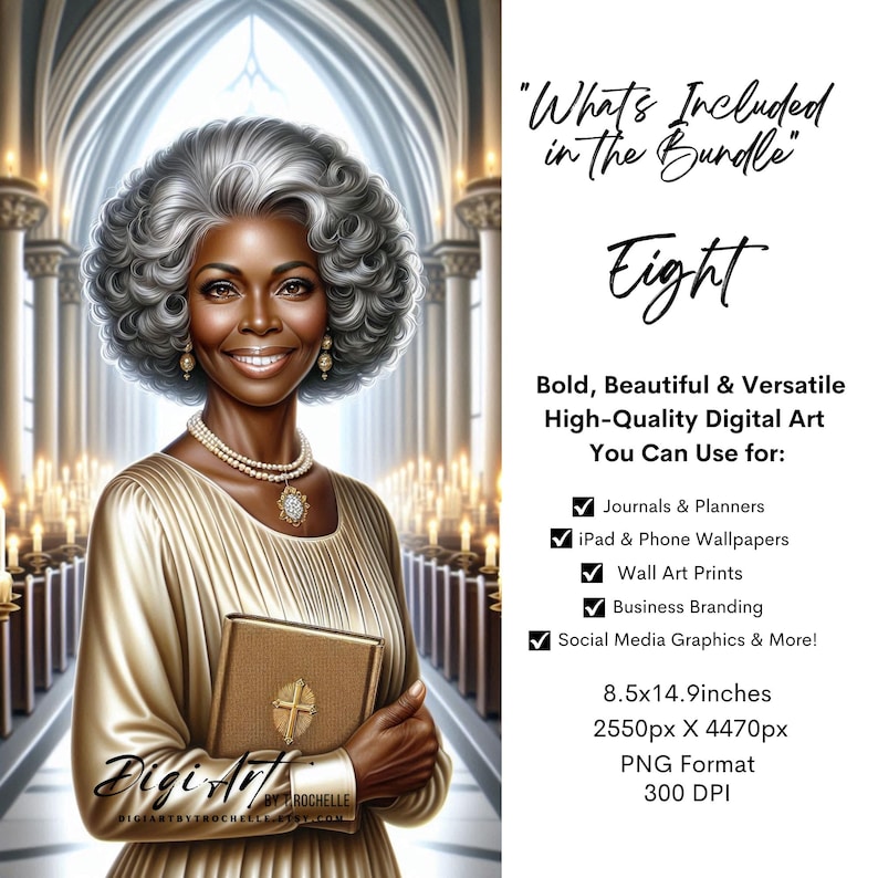 African American Spiritual Queens PNG Bundle | Church Women ...