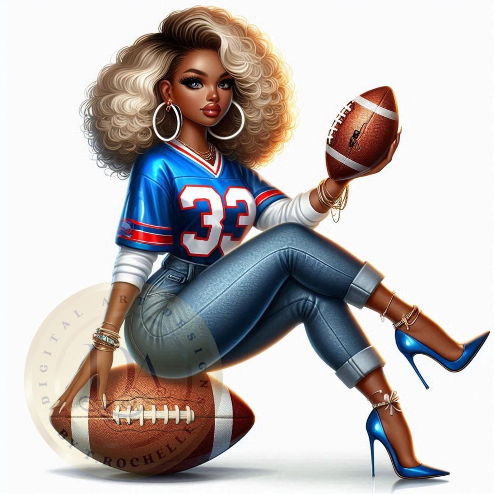 Football Woman PNG | Game Day Glam Graphic (digital Download) - Etsy