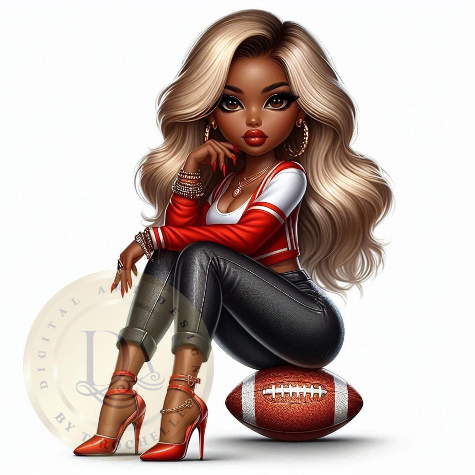 Football Woman PNG | Game Day Glam Graphic (digital Download) - Etsy