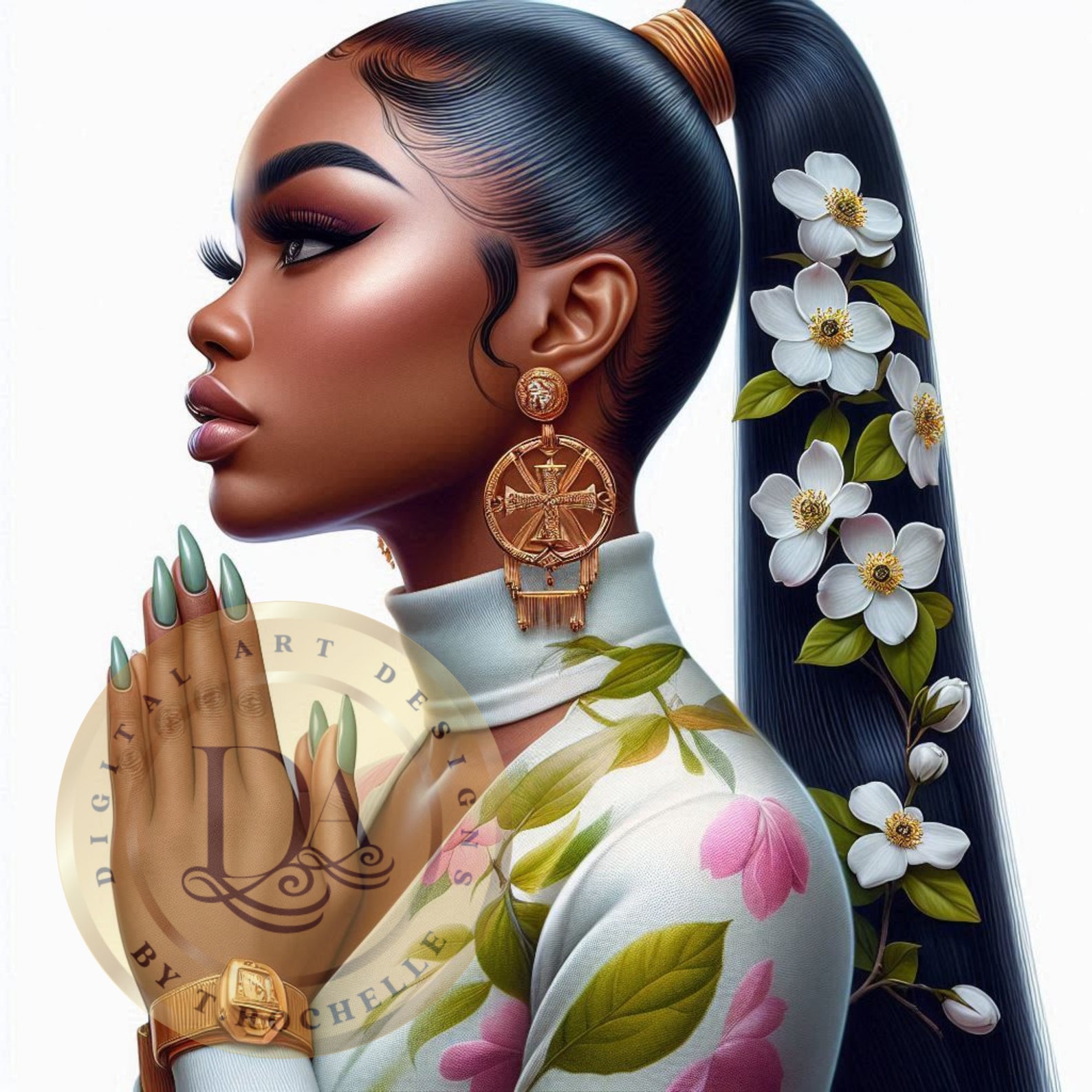 Praying Woman Art | Faith PNG, Spiritual Print (digital Download) - Etsy