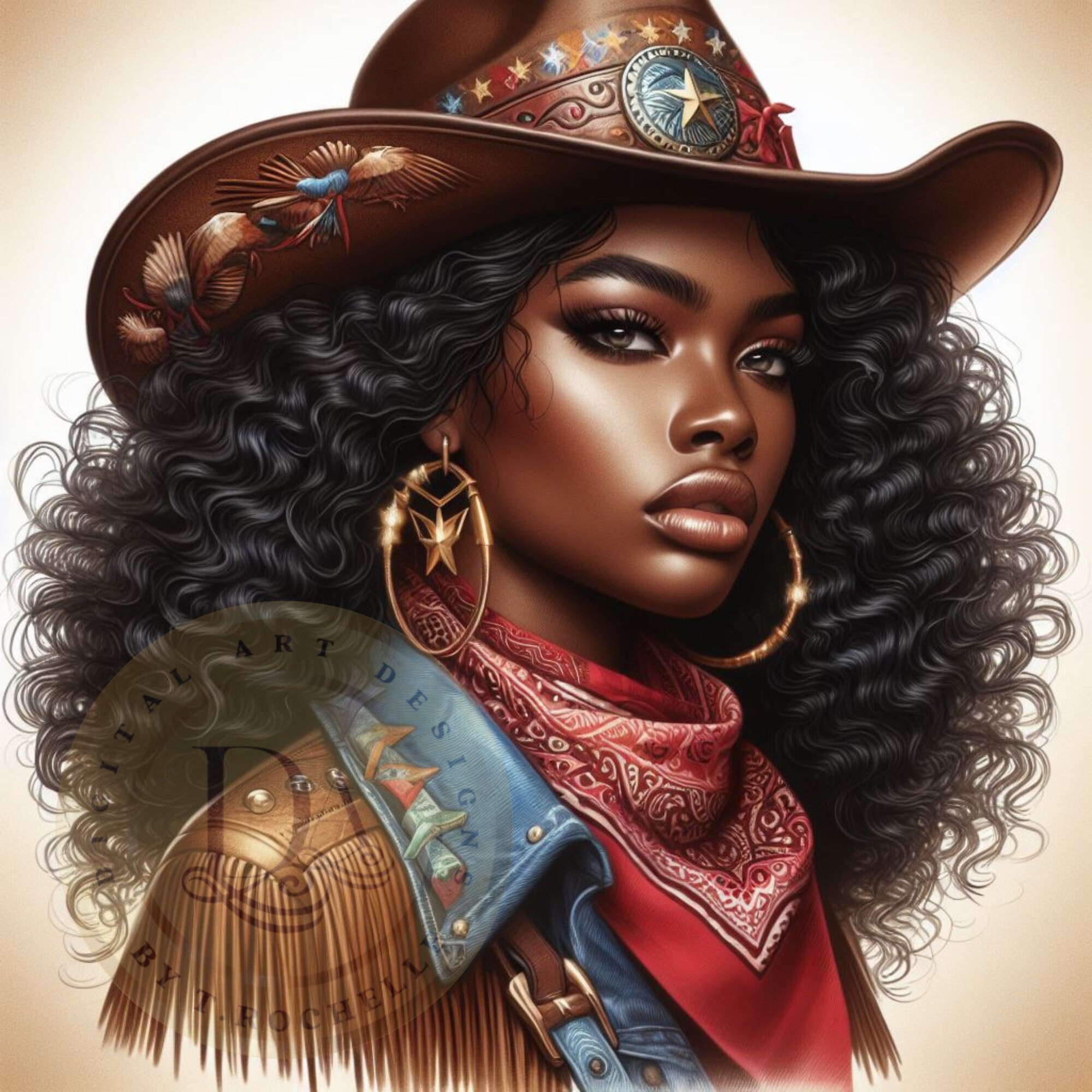 Stylish Bold Western Women || Western Inspired || Digital Download ...