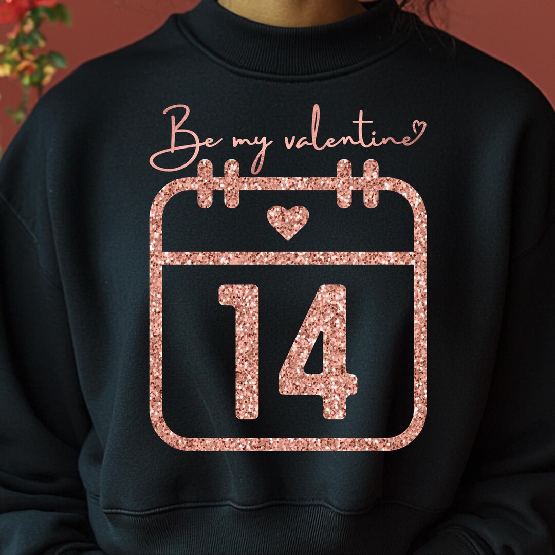 Be My Valentine Glitter Calendar Clipart PNG || Digital Download ...