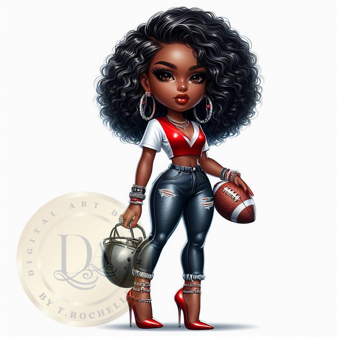 Football Woman PNG | Game Day Glam Art (digital Download) - Etsy