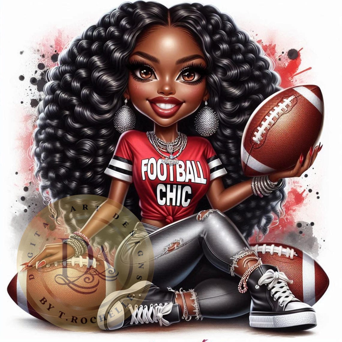 Football Chic PNG | Game Day Glam Graphic (digital Download) - Etsy