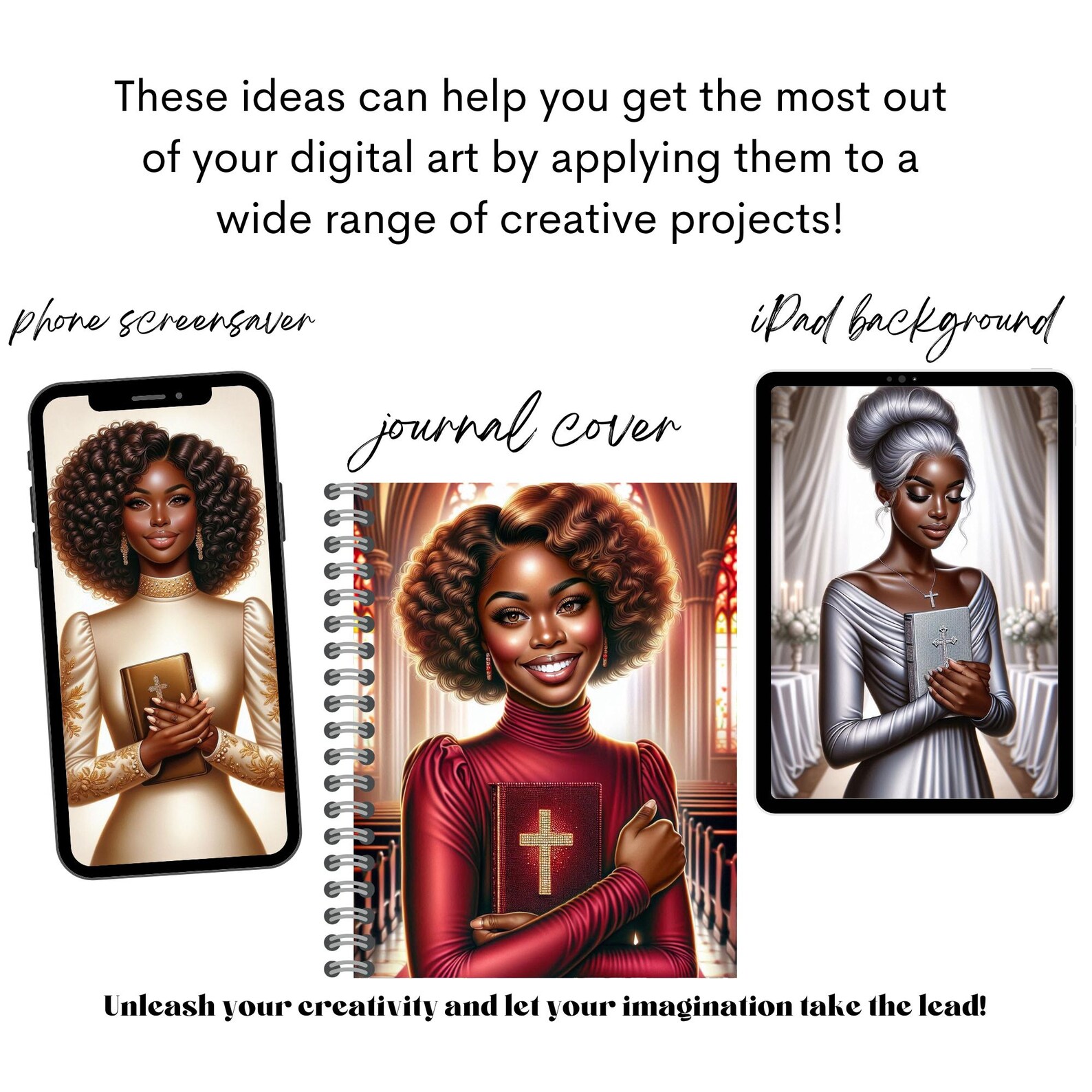 African American Spiritual Queens PNG Bundle | Church Women ...