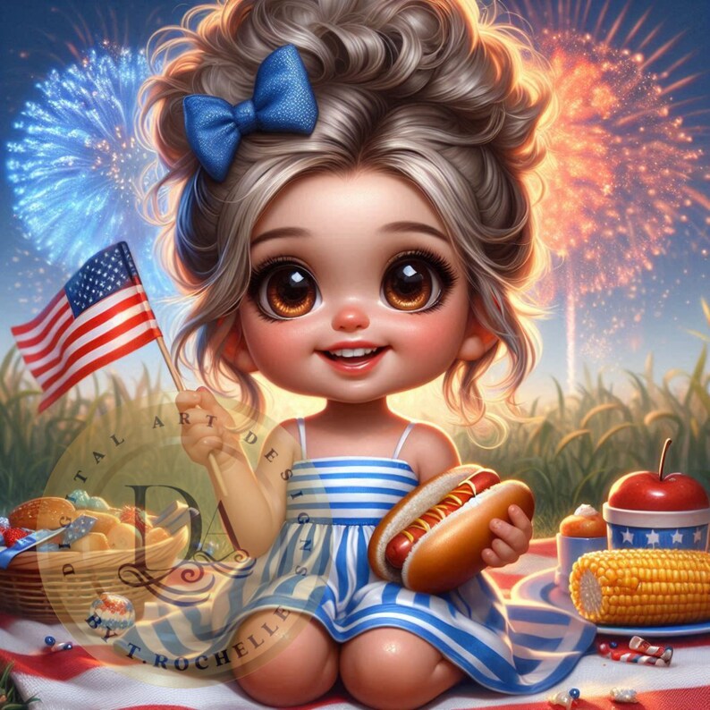 Fourth of July Patriotic Digital Download Independence Day Printable ...