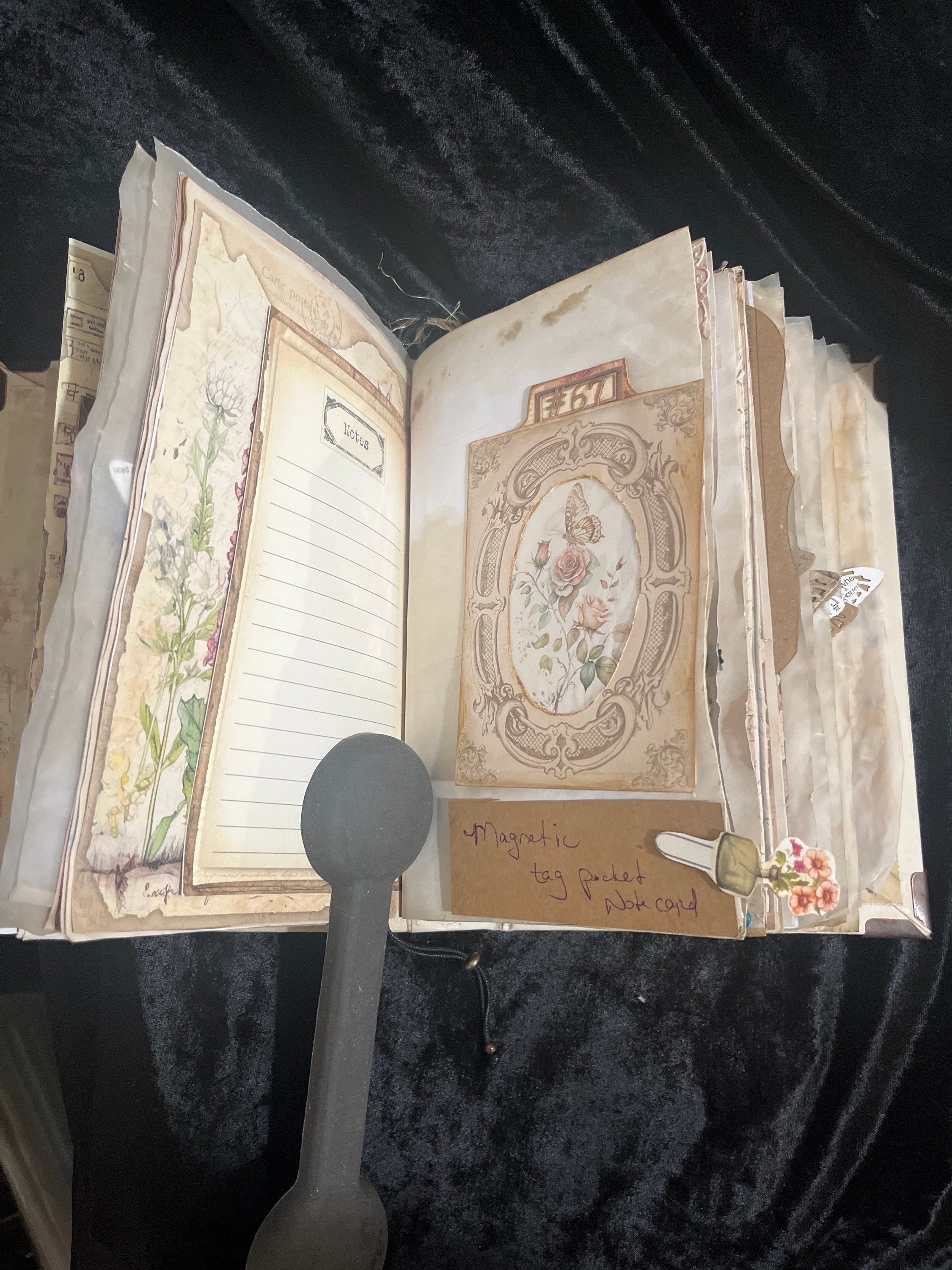 Junk Journal Handmade Corner Protectors Bookplate Nature Flowers Ferns ...