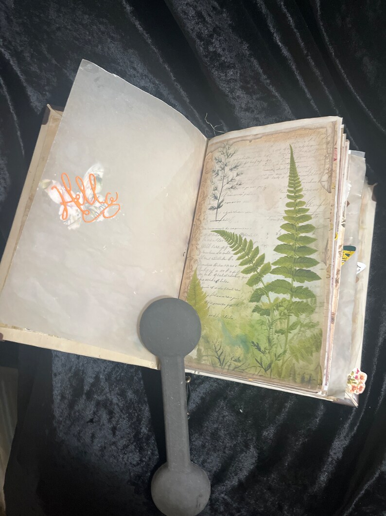 Junk Journal Handmade Corner Protectors Bookplate Nature Flowers Ferns ...