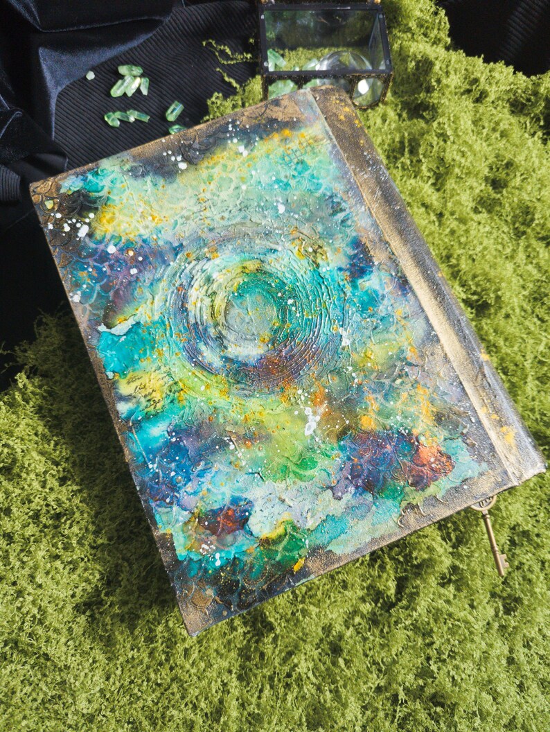Large Sea Witch Grimoire: Water Magic Spell Book, A4 Faux Leather ...
