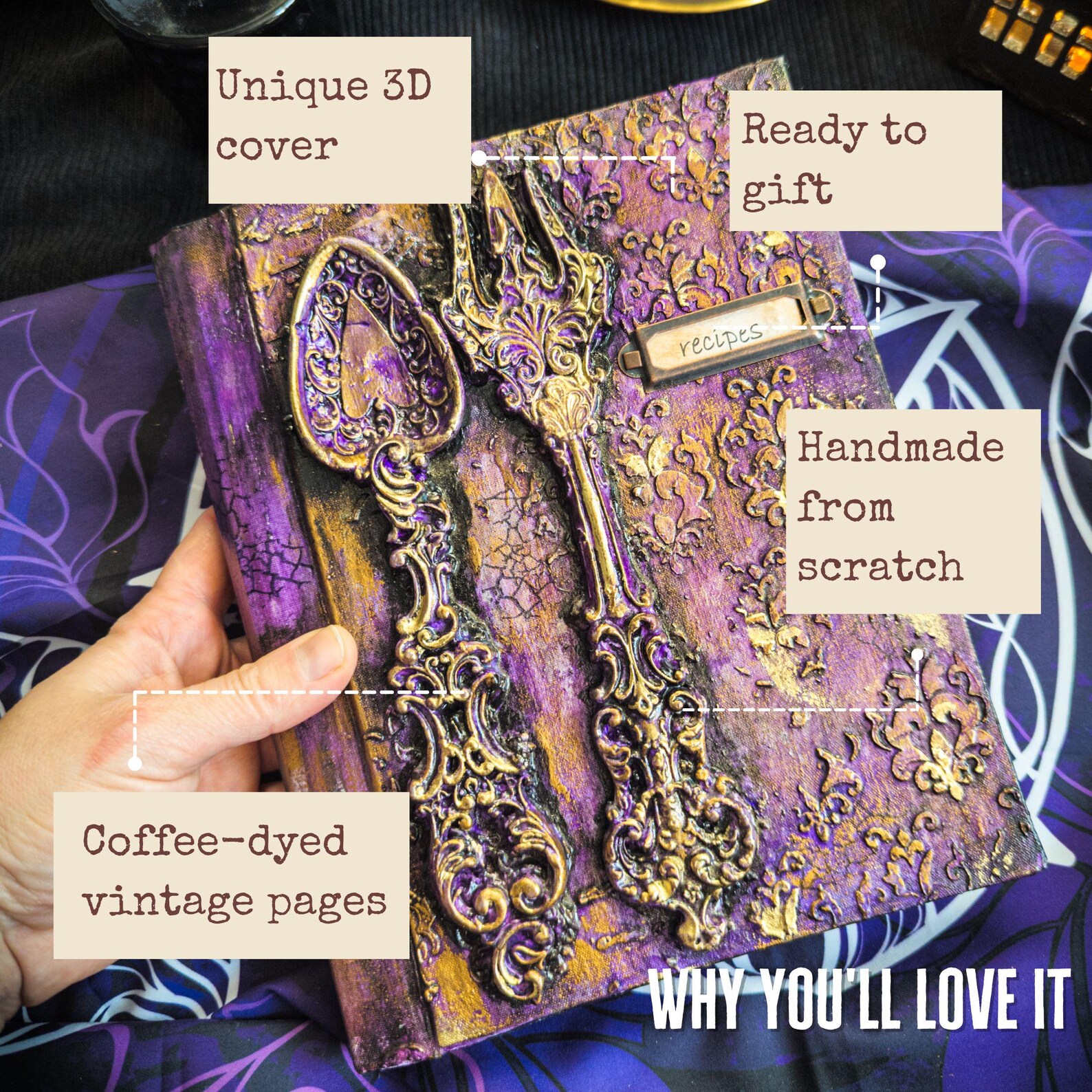 Kitchen Witch Potion & Spell Recipe Book, Witchy Journal for Cooking - Etsy