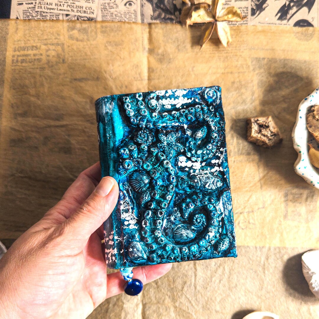 Handmade Sea Witch Spellbook: Octopus Journal, Fantasy Grimoire - Etsy