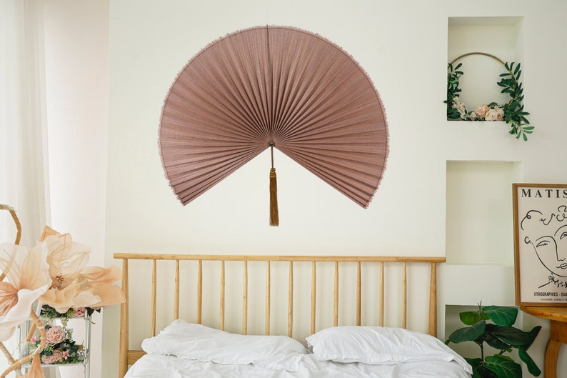 60 Inch Bamboo Wall Fan Large Bamboo Fan Wall Decor Giant - Etsy