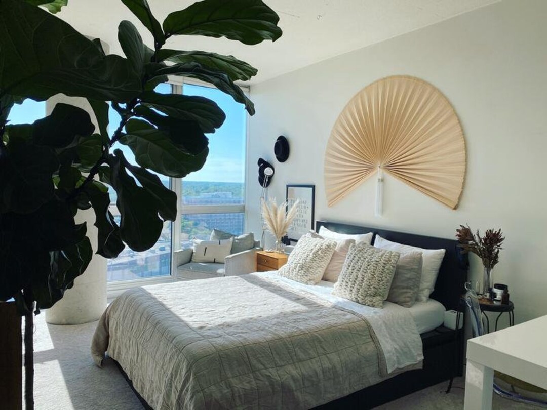 Boho Chic Rustic Home Decor, Handmade Bamboo Fan, Giant Bamboo Fan ...