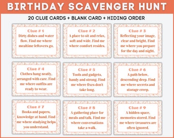Birthday Scavenger Hunt for Kids Birthday Treasure Hunt - Etsy