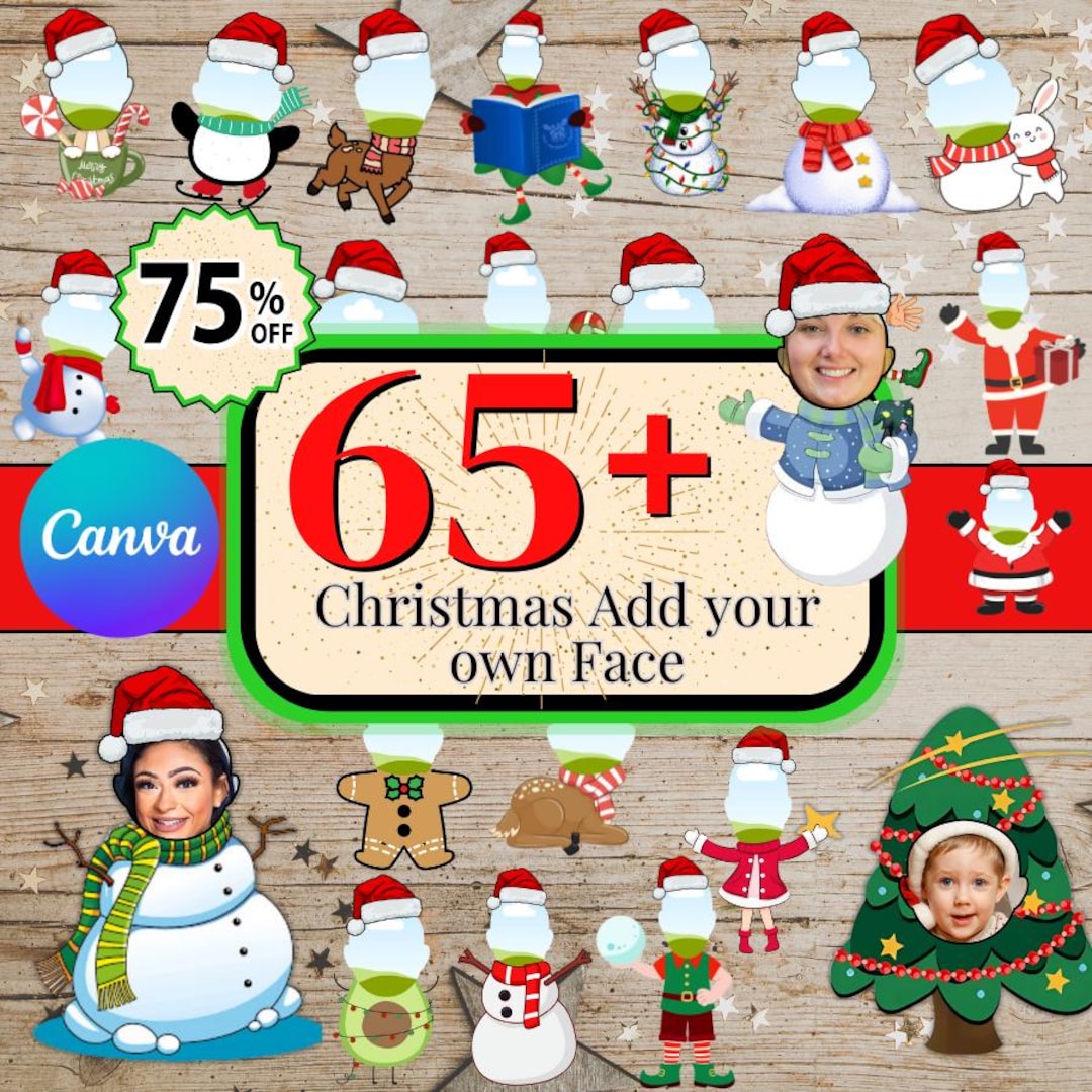 Christmas Add Your Own Face, Christmas Characters Photo Templates ...