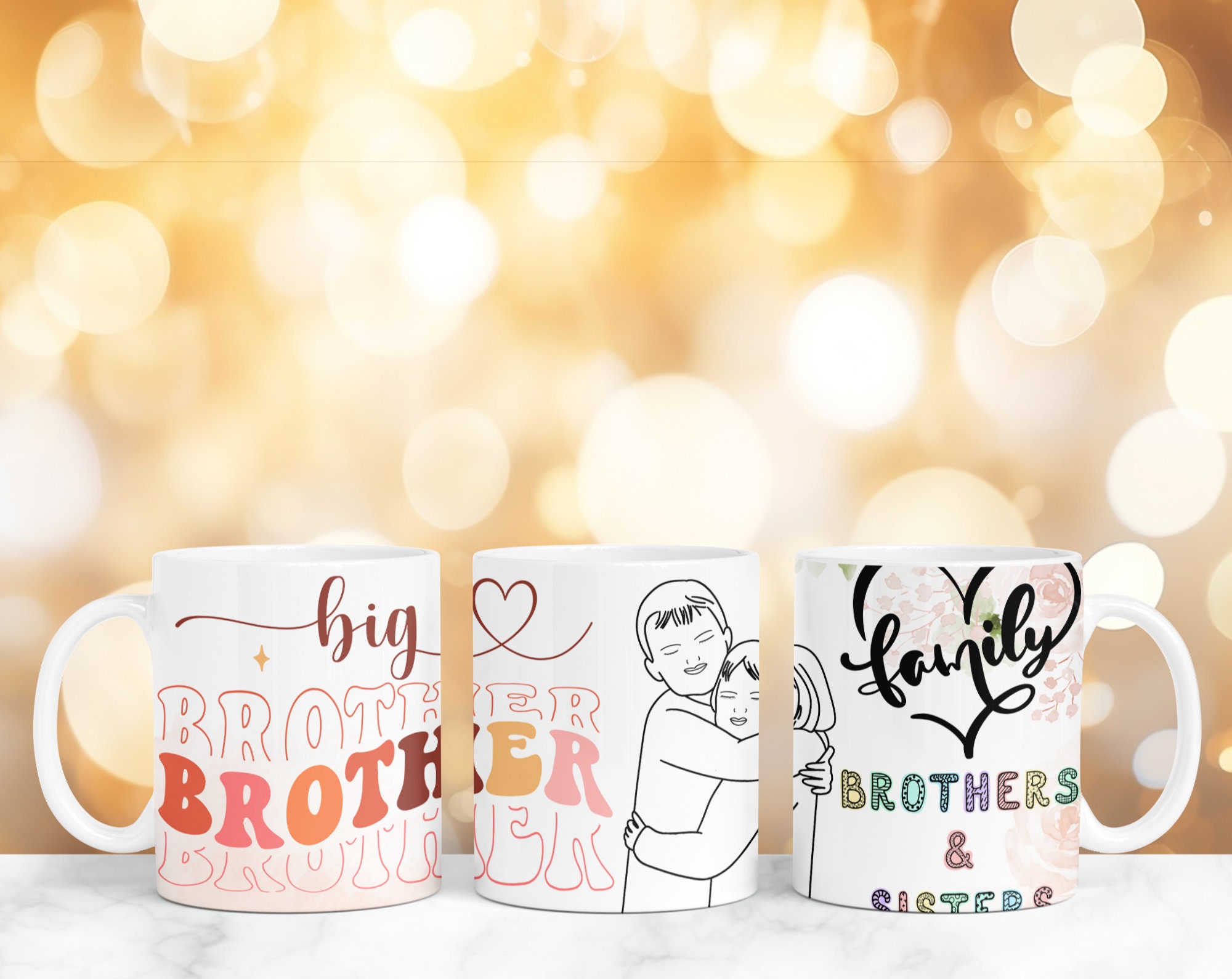 30 + Brother Mug Bundle, Best Brother Ever Mug Wrap, Brotherhood Coffee ...