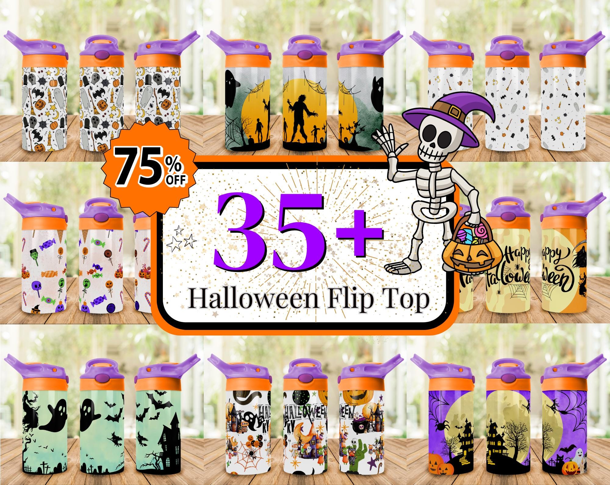 35 + Halloween Flip Top Wrap, Ghost Flip Top, Horror Flip Top, Spooky ...